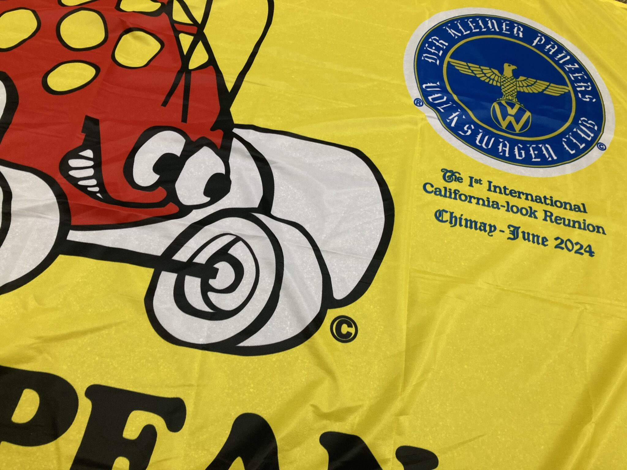 The EMPI EBI 10 European Bug In flag with DKP logo (2024) - European Bug-In